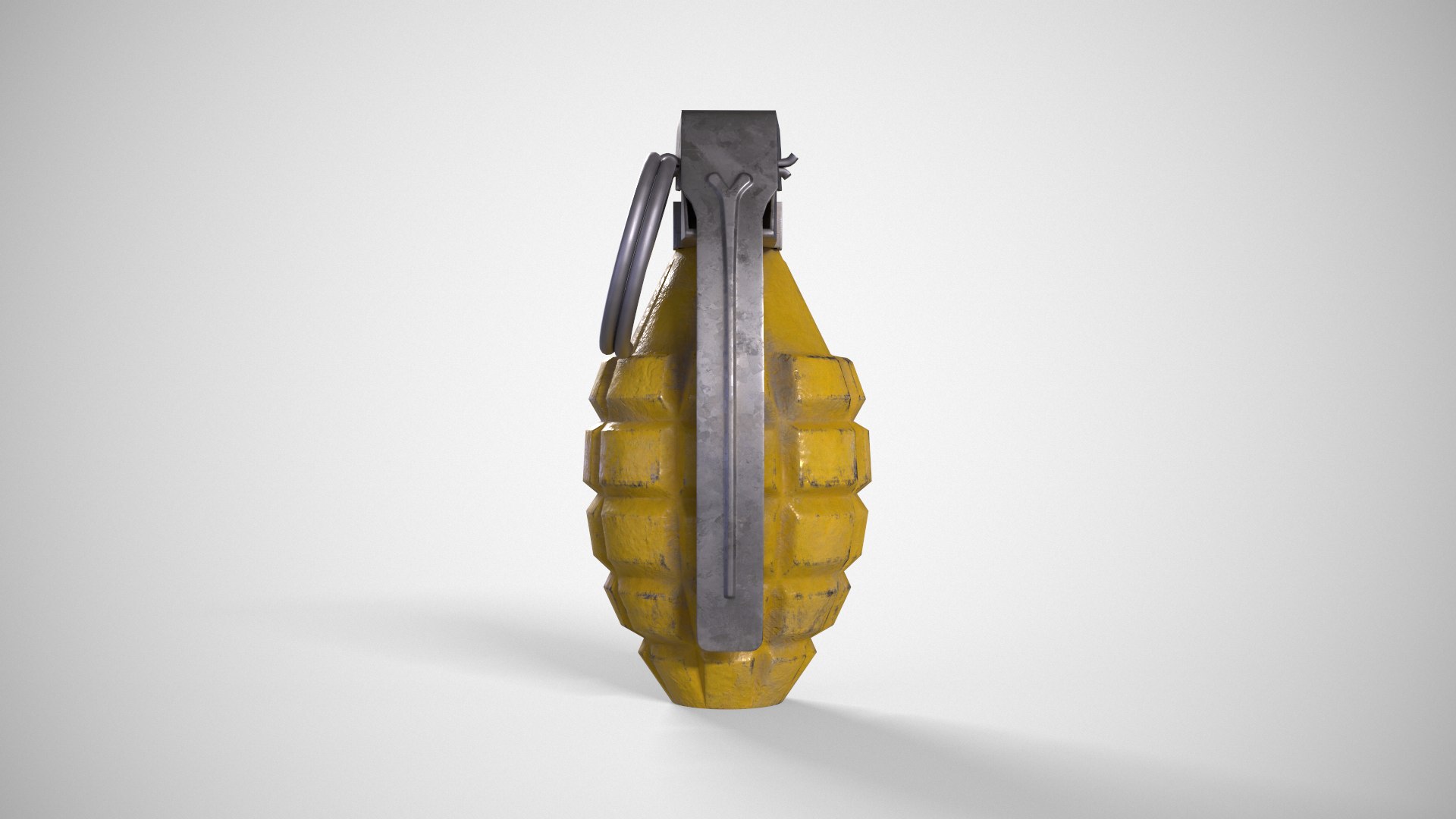 3D Mk 2 Grenade Yellow Painted - TurboSquid 1722681