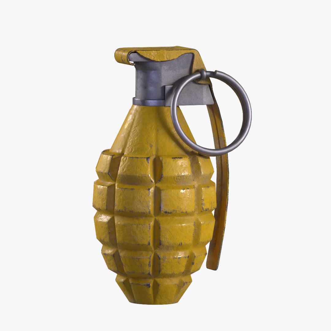 3D Mk 2 Grenade yellow painted - TurboSquid 1722681