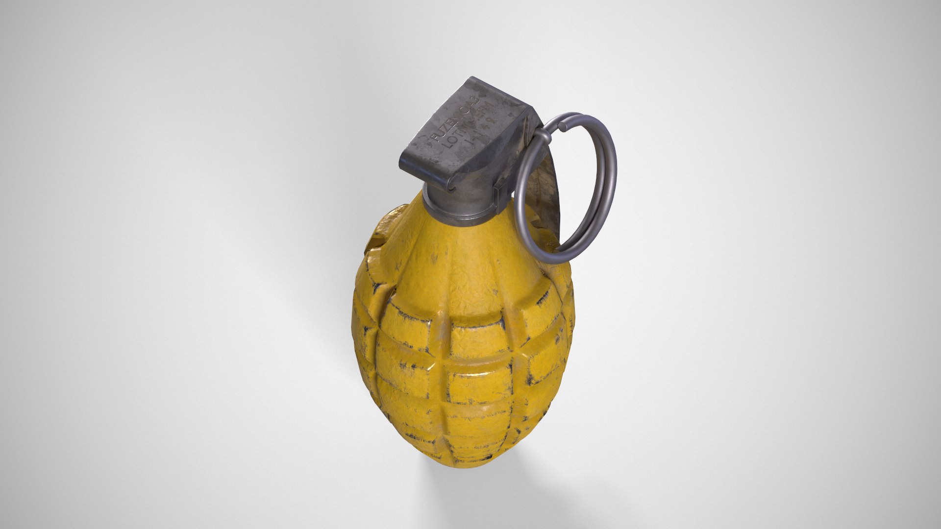 3D Mk 2 Grenade Yellow Painted - TurboSquid 1722681