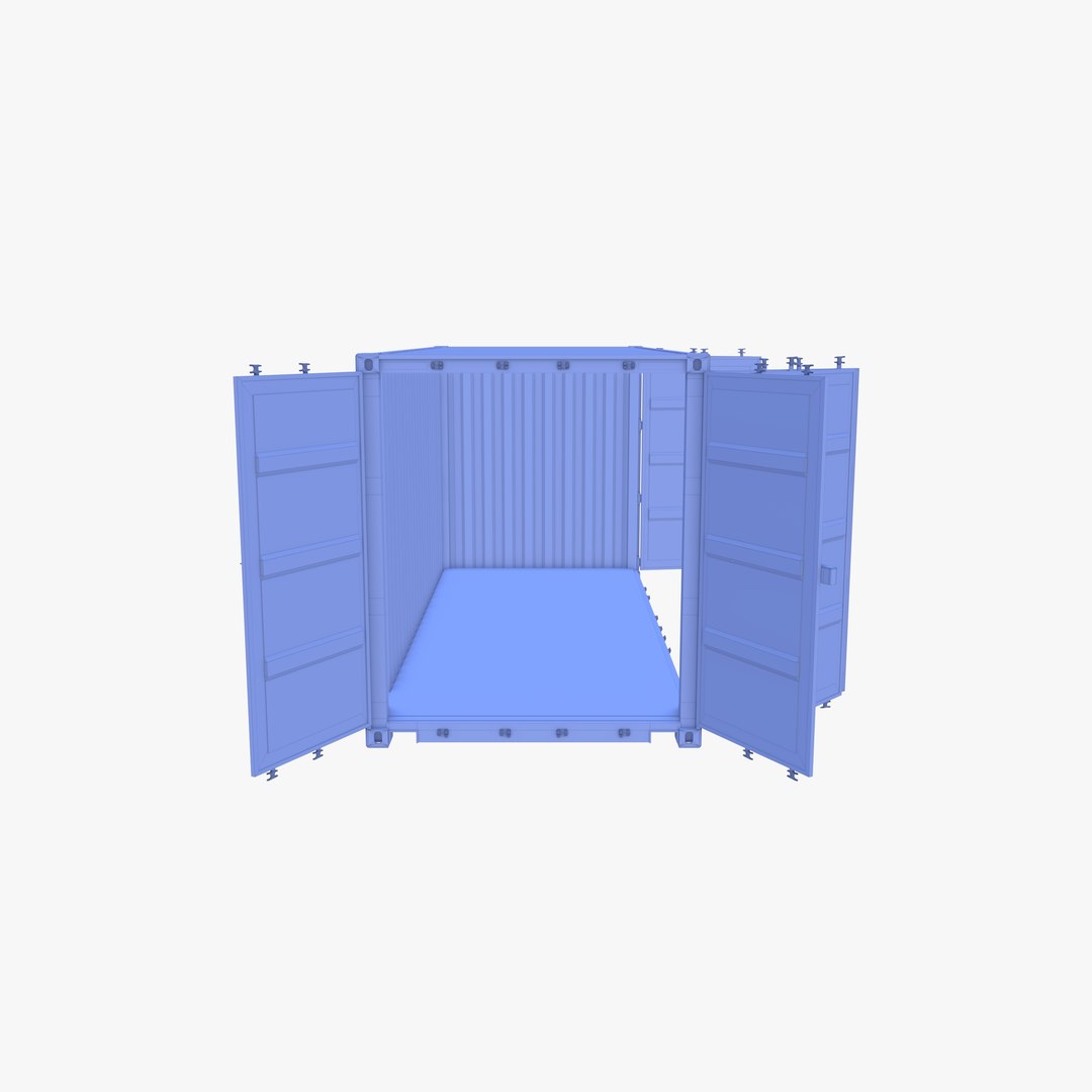 20ft Shipping Container Side Open High Cube 3D Model - TurboSquid 1933703