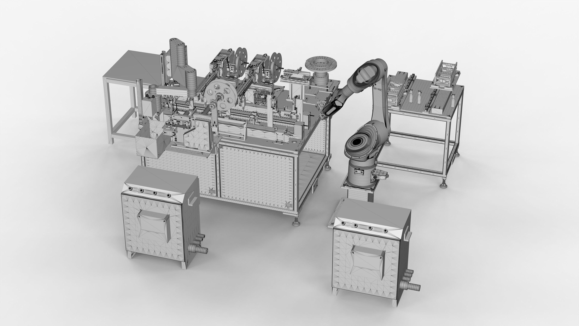 3D Automatic Fifting Stripping Film Assembly Line - TurboSquid 1985905