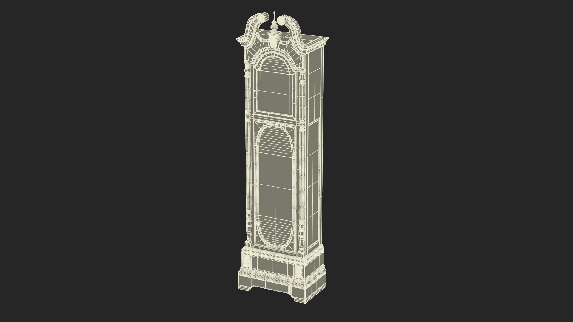 3D Grandfather Clock Walnut - TurboSquid 2286862