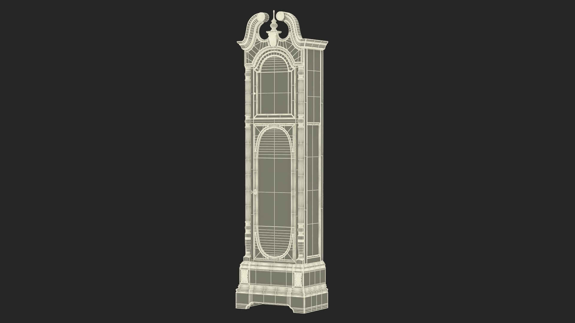 3D Grandfather Clock Walnut - TurboSquid 2286862