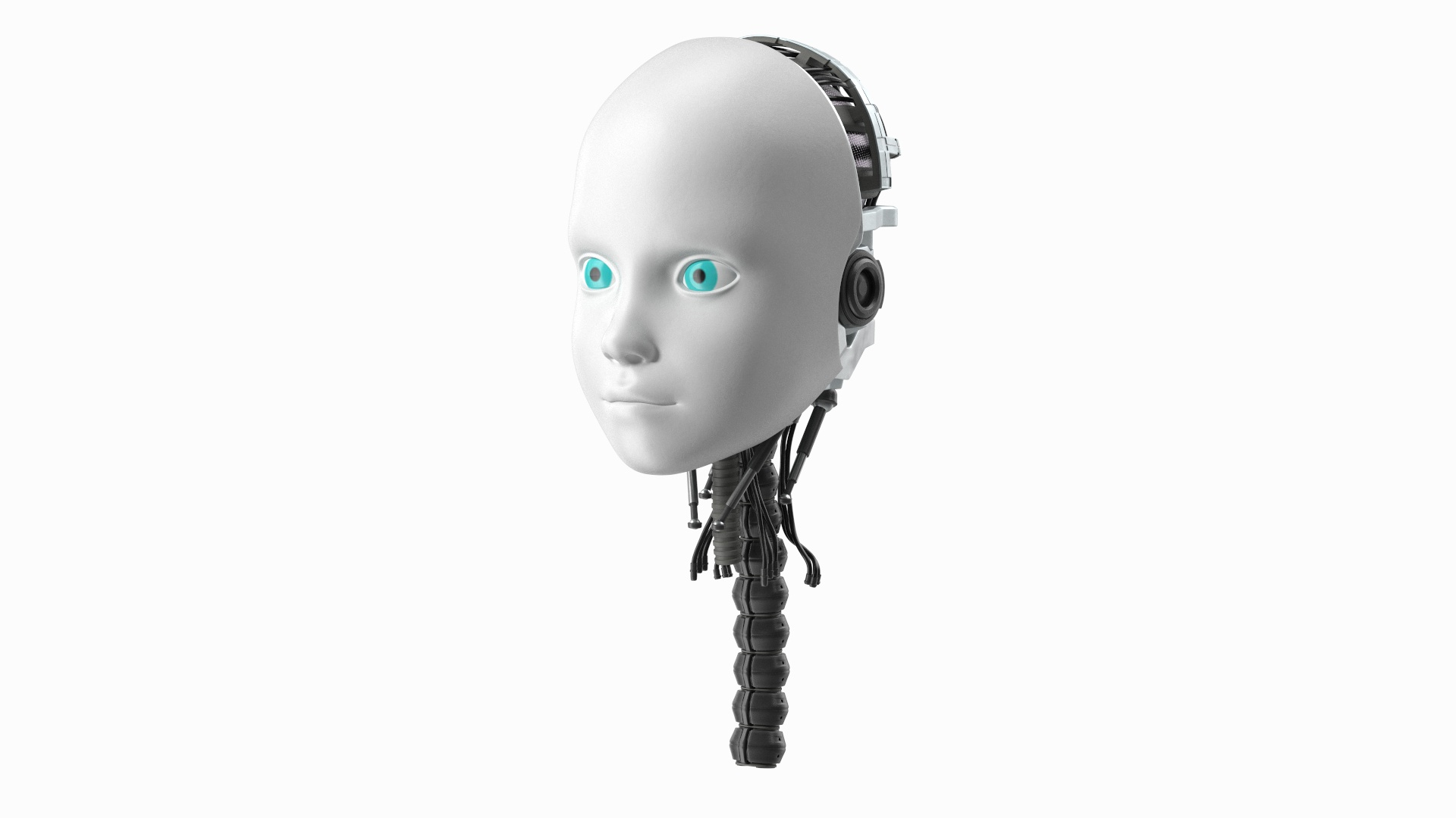 Cyborg Child Head Model - TurboSquid 2378247