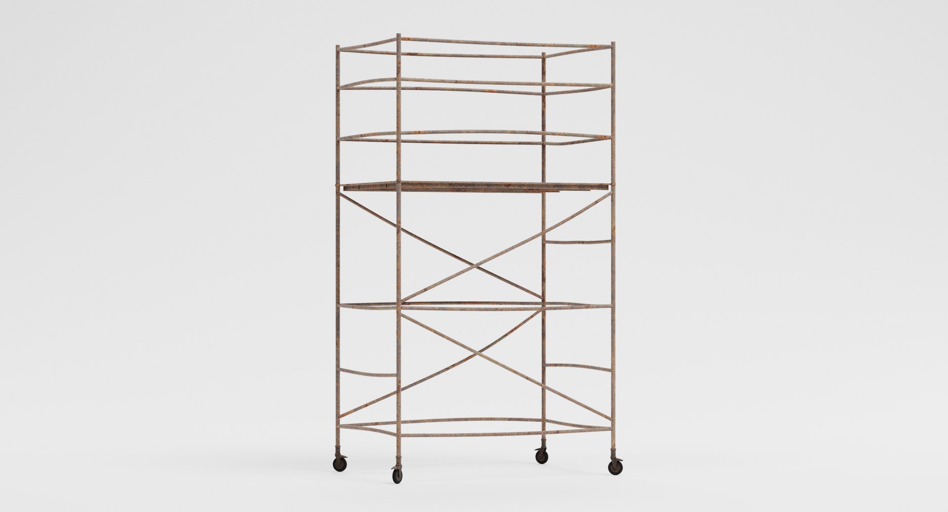 Old scaffolding set 3D - TurboSquid 1402333