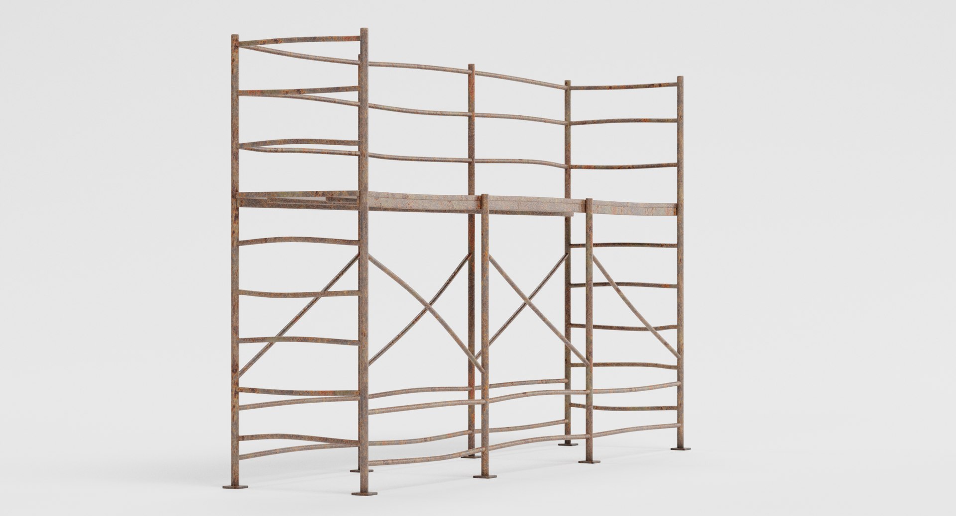 Old scaffolding set 3D - TurboSquid 1402333