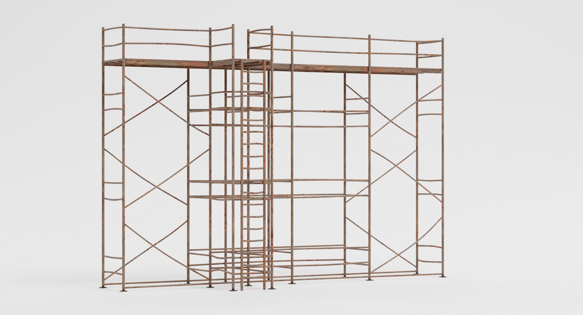 Old scaffolding set 3D - TurboSquid 1402333