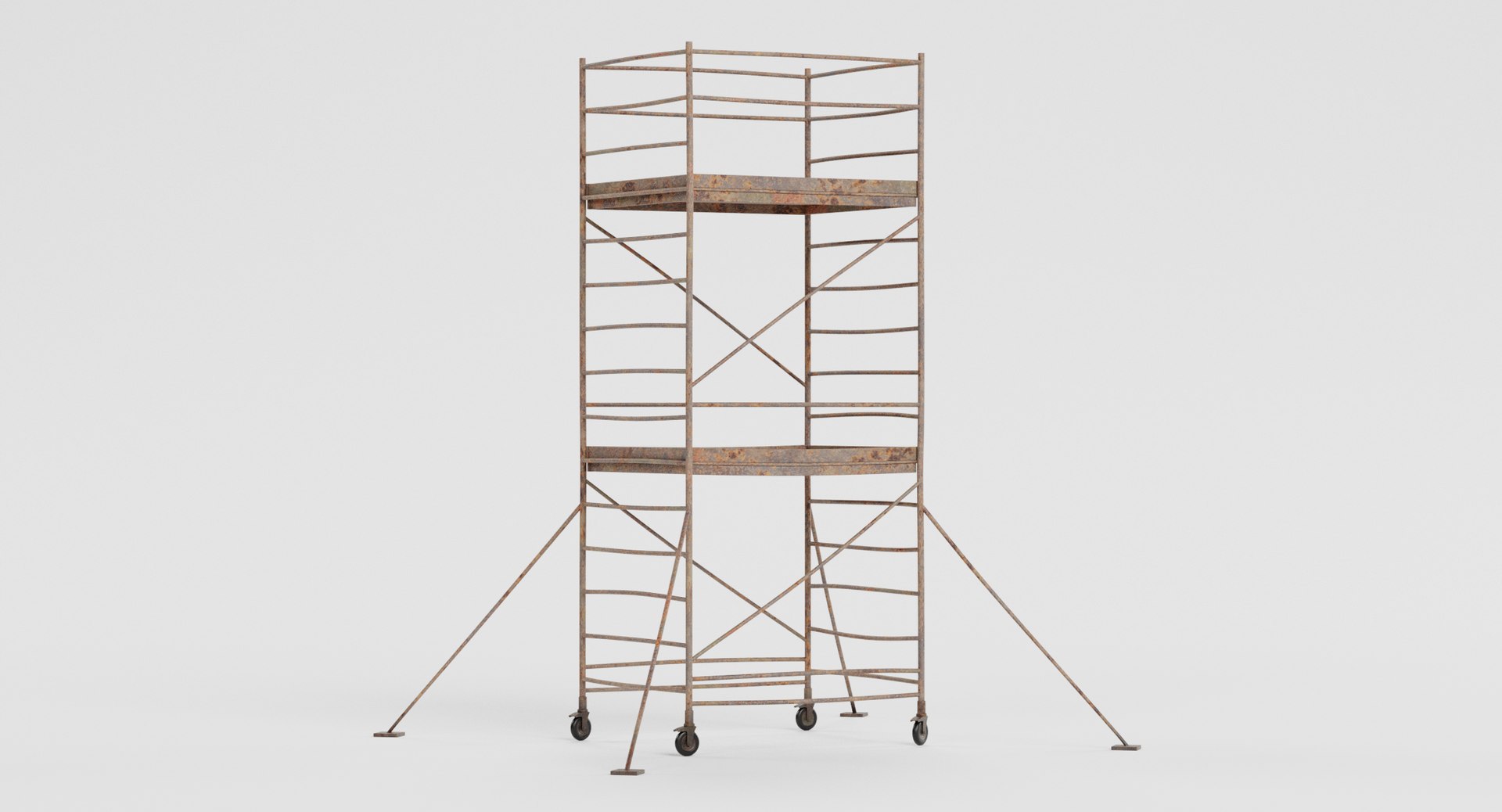 Old scaffolding set 3D - TurboSquid 1402333