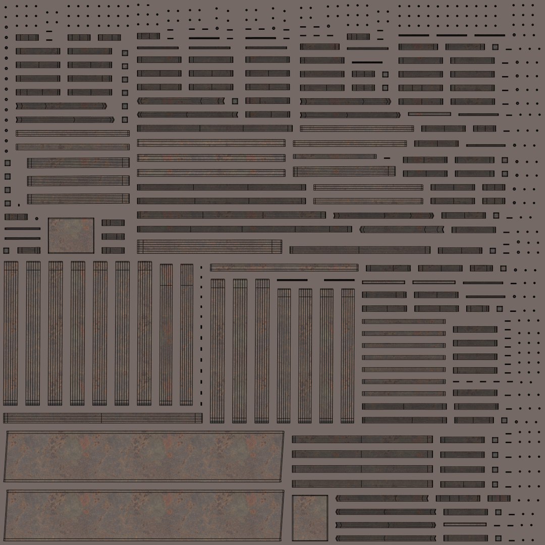 Old scaffolding set 3D - TurboSquid 1402333