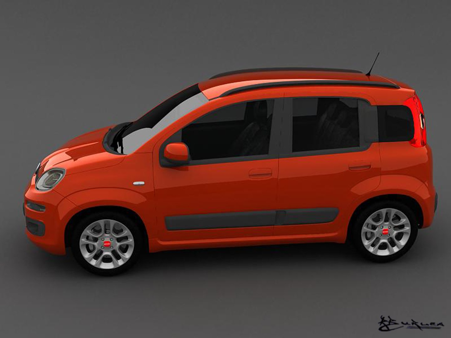 Fiat Panda 2013 3d Model
