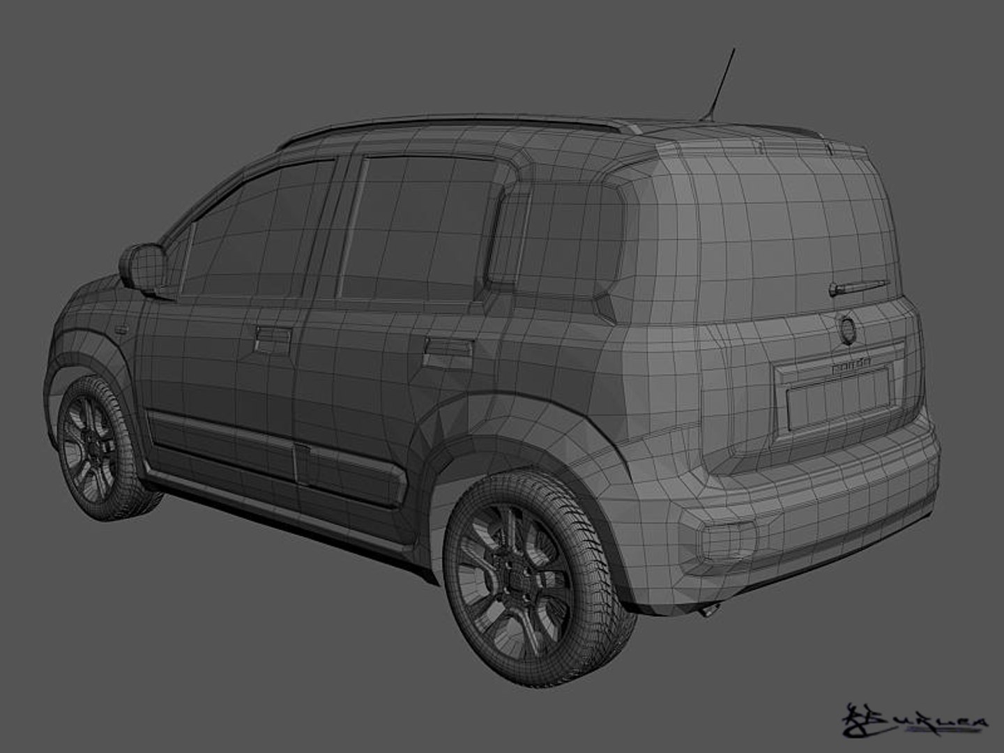 Fiat Panda 2013 3d Model