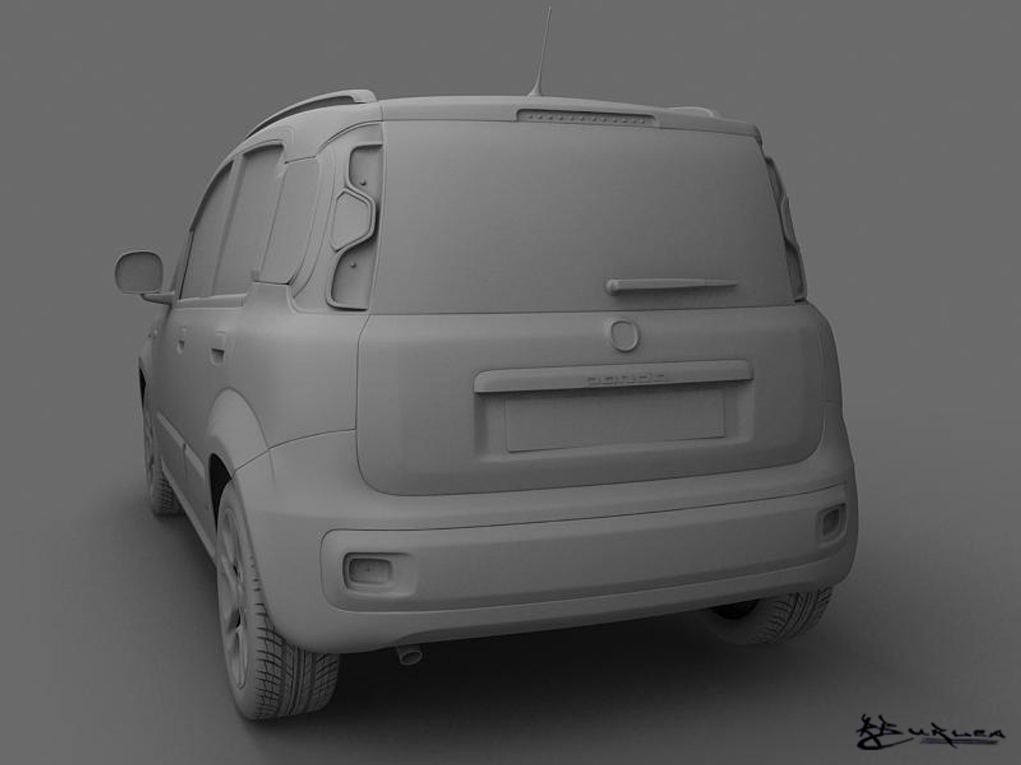 Fiat Panda 2013 3d Model