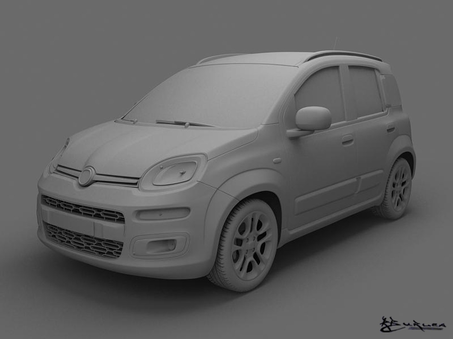 Fiat Panda 2013 3d Model
