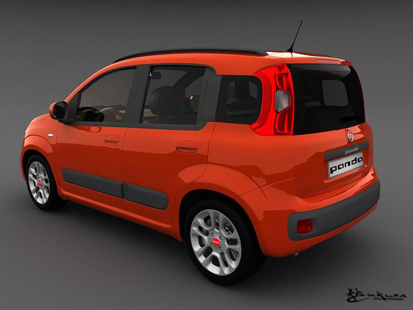 Fiat Panda 2013 3d Model