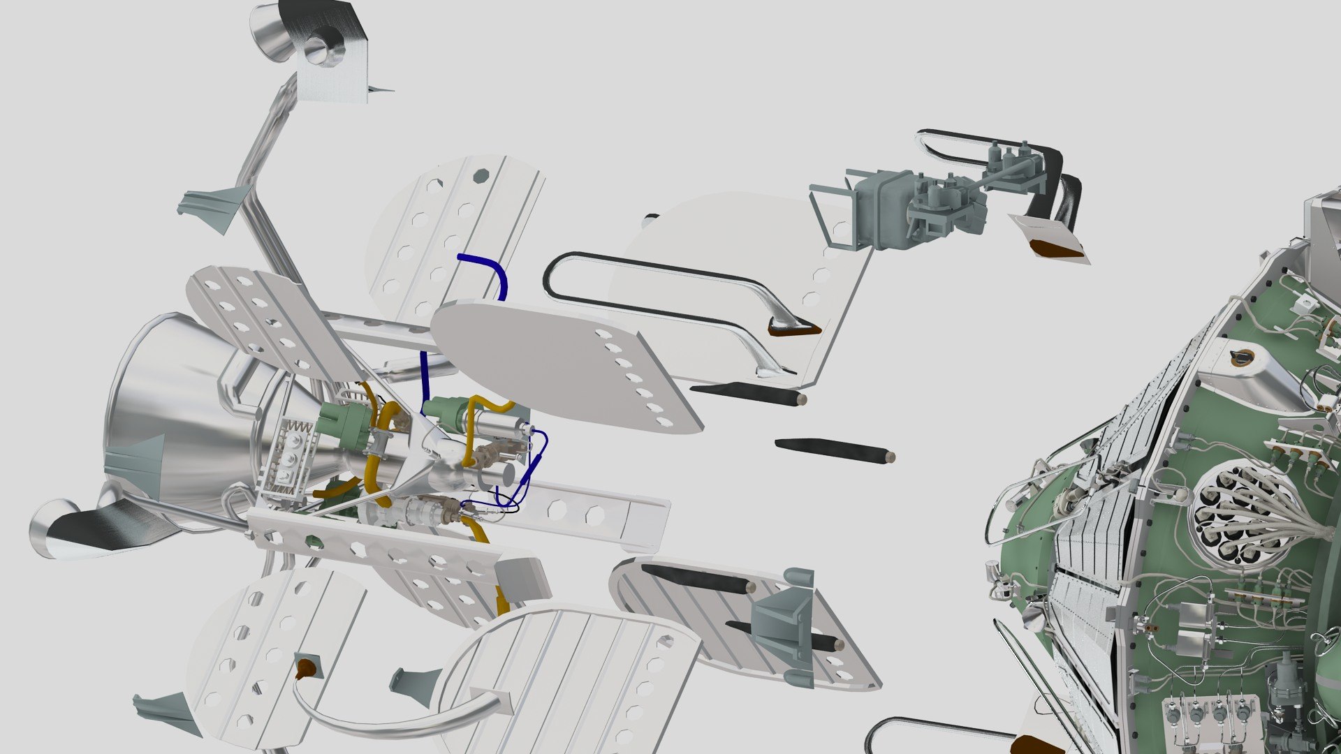 3D model Vostok-1 spacecraft with III rocket stage Block E - TurboSquid ...
