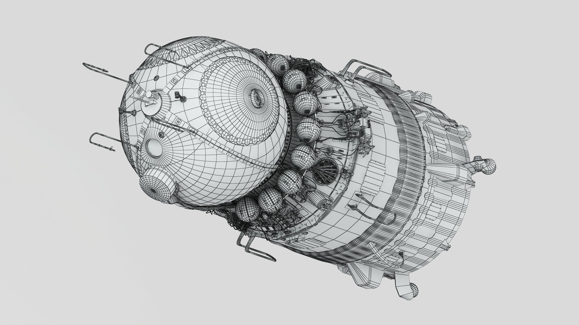 3D model Vostok-1 spacecraft with III rocket stage Block E - TurboSquid ...