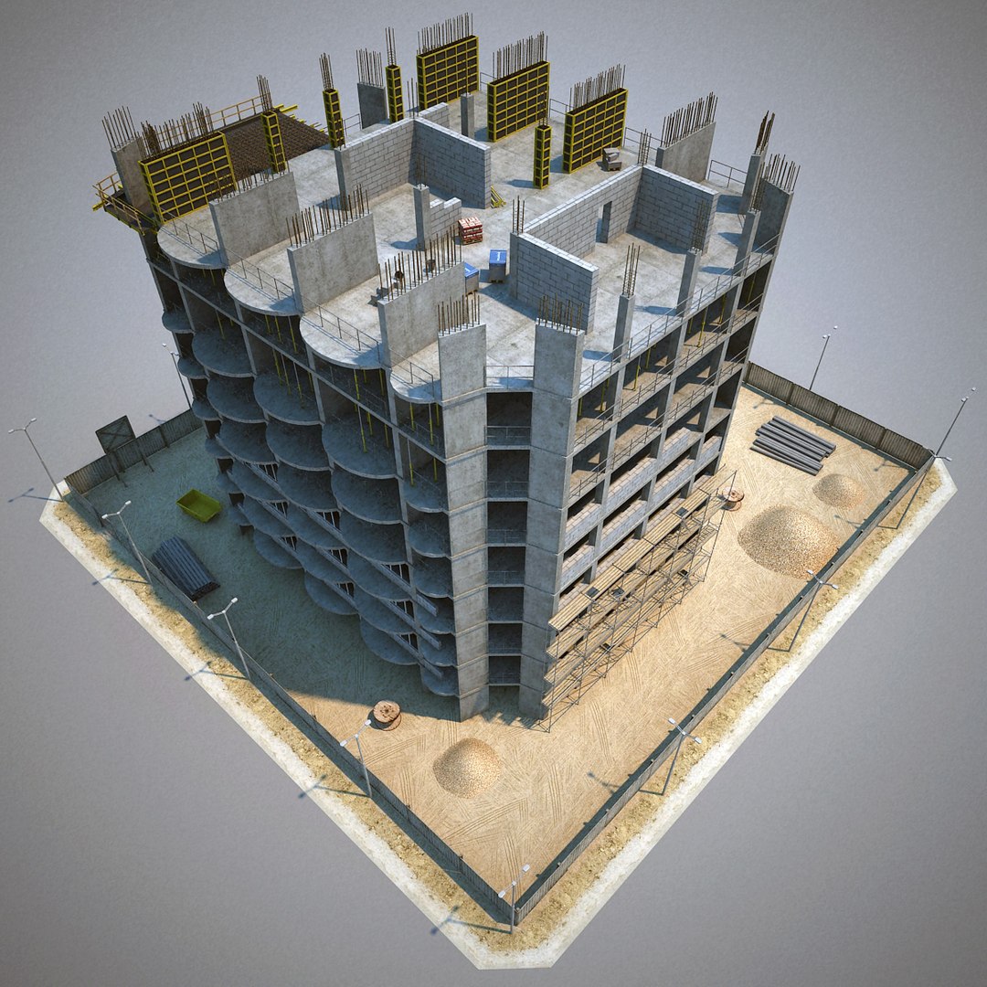 building construction 3d model