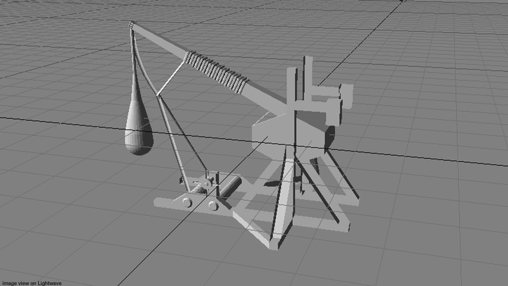 Trebuchet Siege Medieval Obj