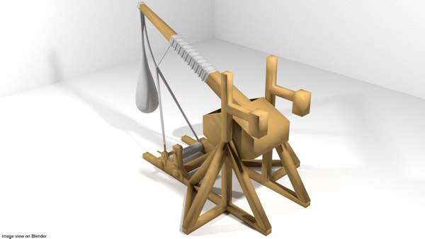trebuchet siege medieval obj