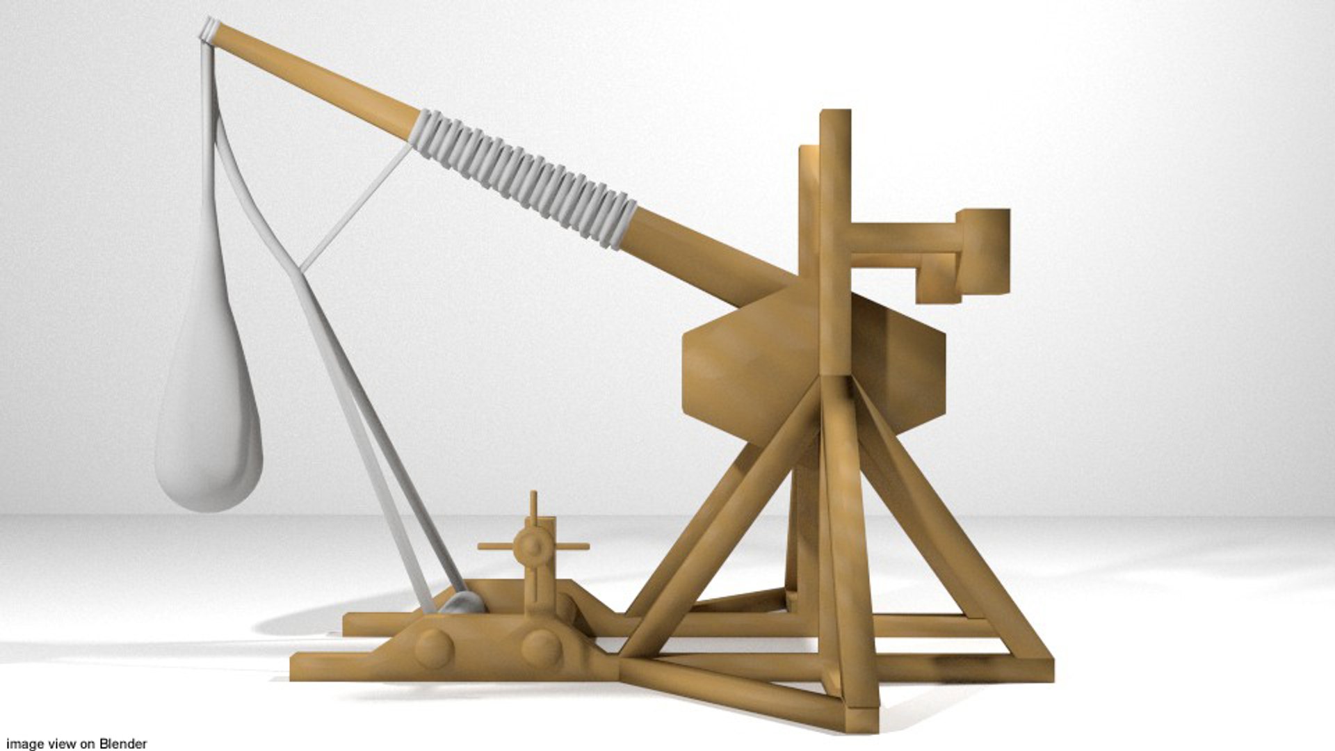Trebuchet Siege Medieval Obj