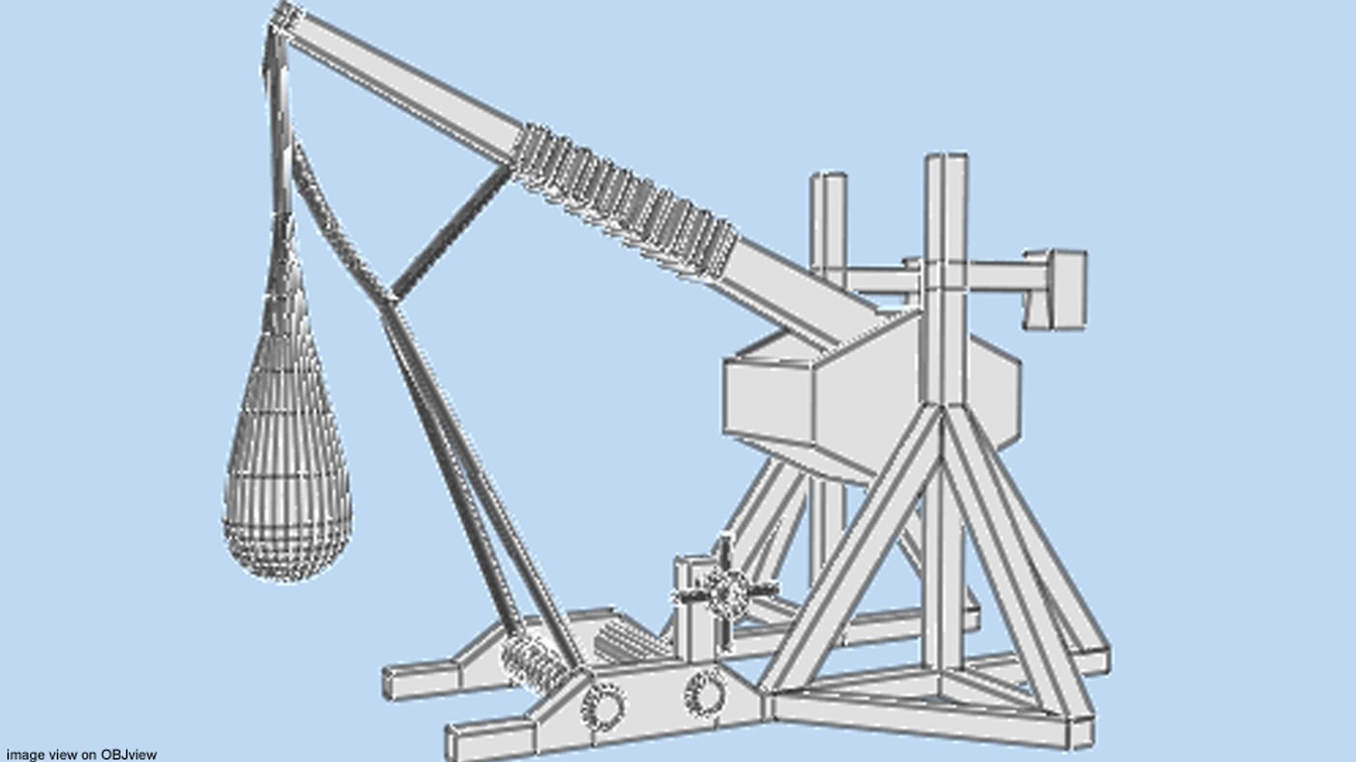 Trebuchet Siege Medieval Obj