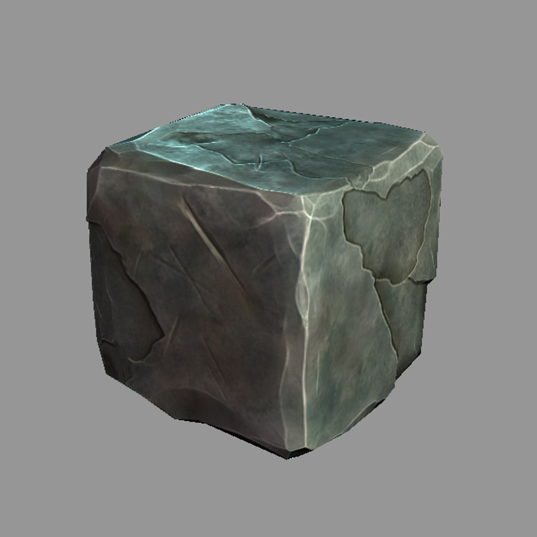 3d model stone box