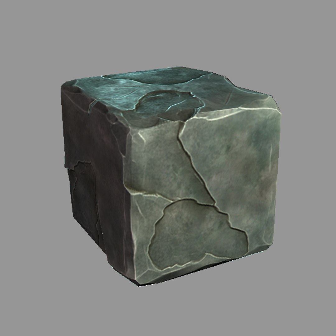 3d model stone box