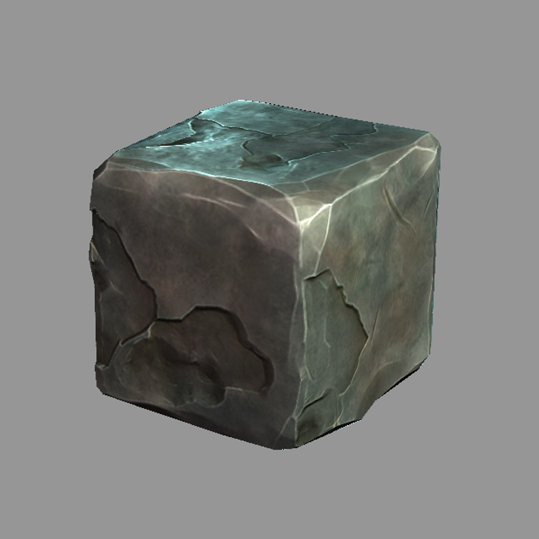3d model stone box
