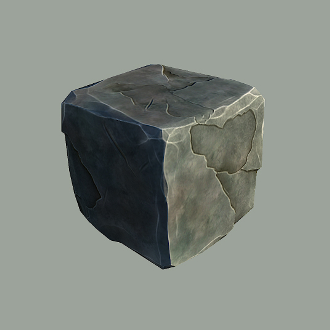 3d model stone box