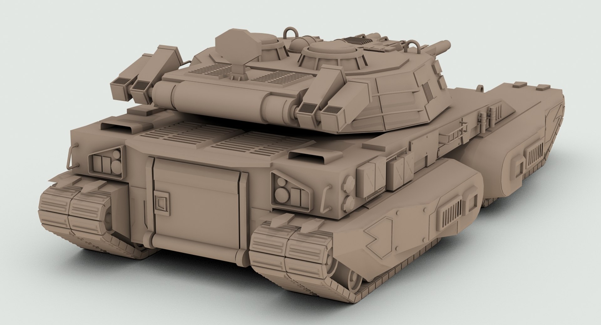 3d Concept Futuristic Heavy Tank