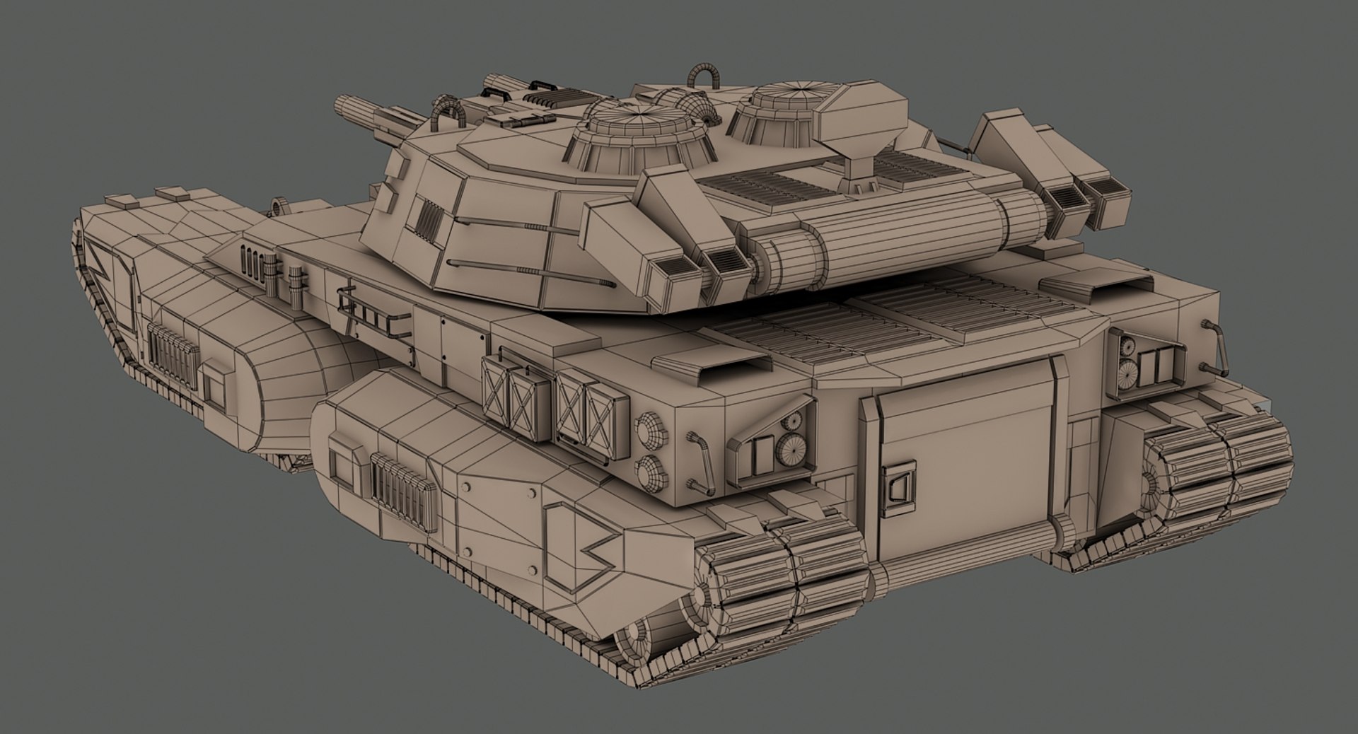3d Concept Futuristic Heavy Tank