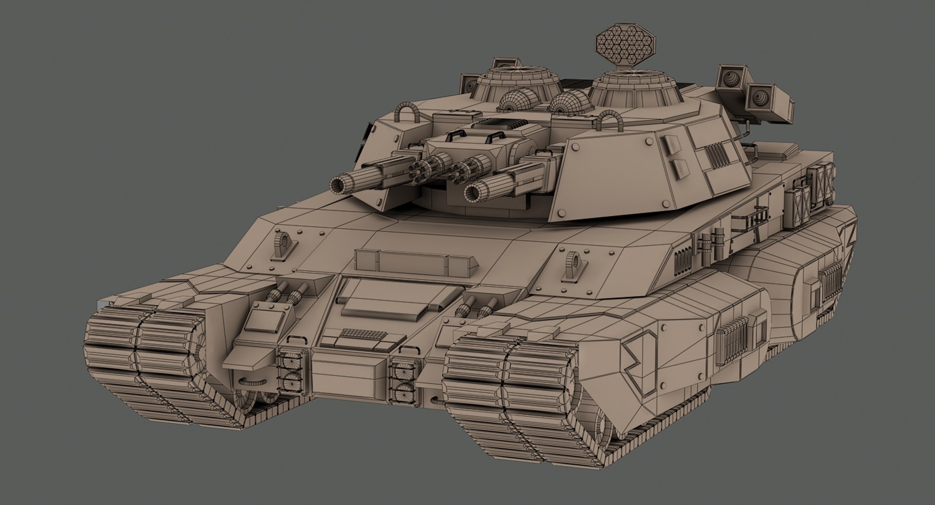 3d Concept Futuristic Heavy Tank