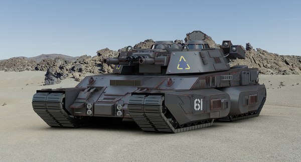 3d concept futuristic heavy tank