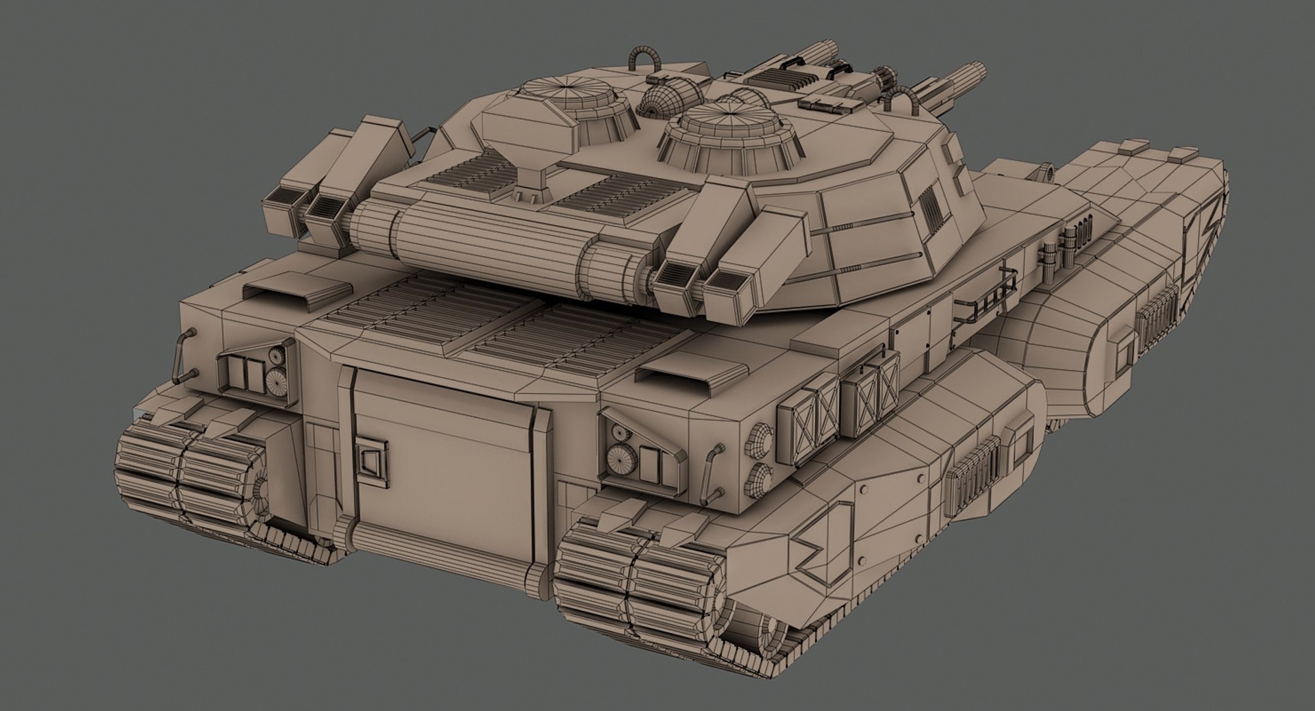 3d Concept Futuristic Heavy Tank