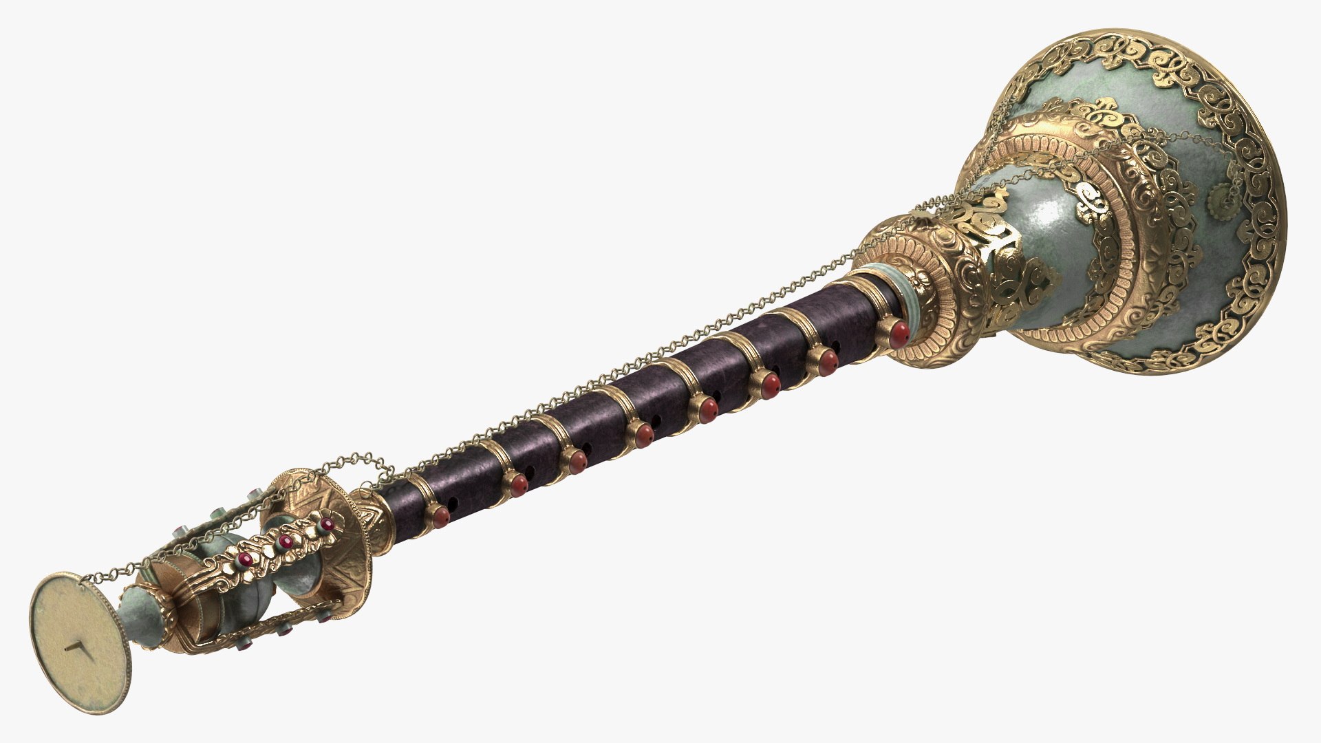 3D Traditional Woodwind Instrument Gyaling Old Model - TurboSquid 2090374