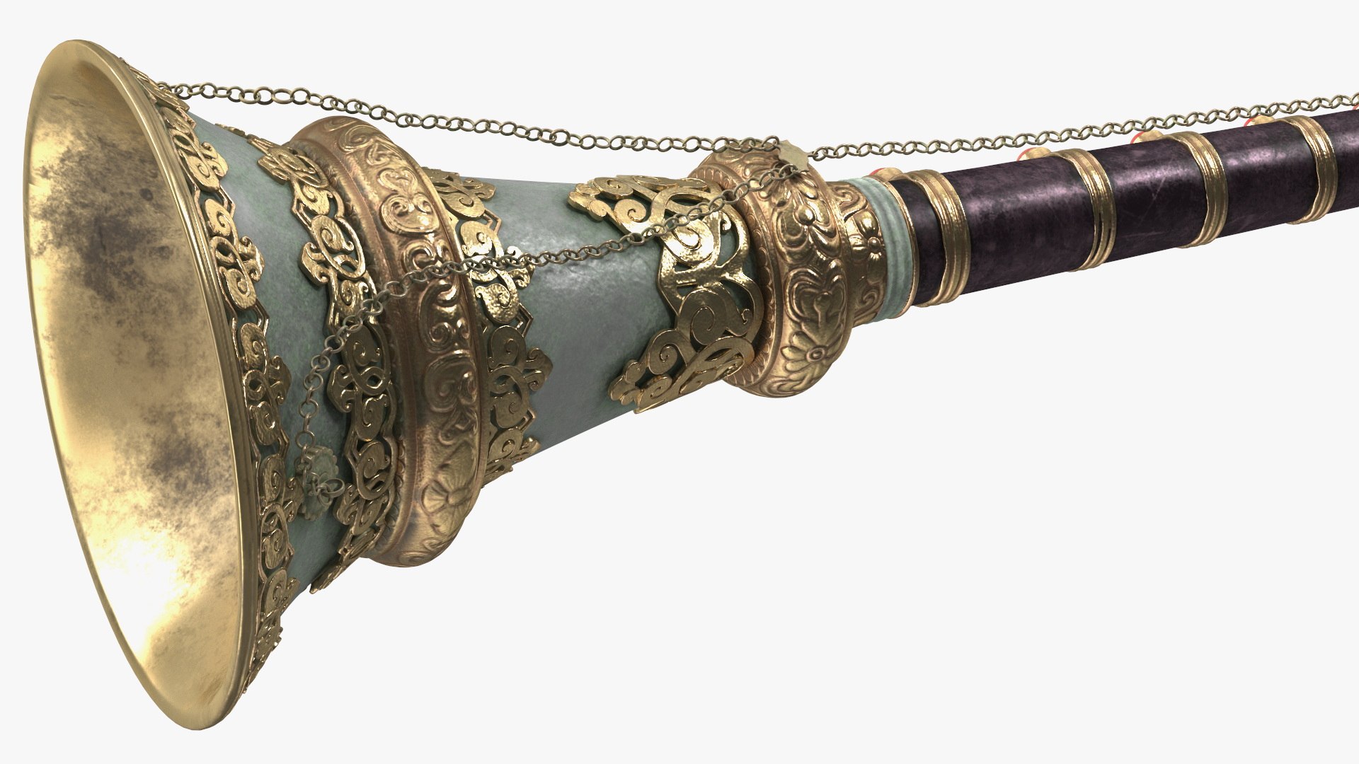 3D Traditional Woodwind Instrument Gyaling Old Model - TurboSquid 2090374