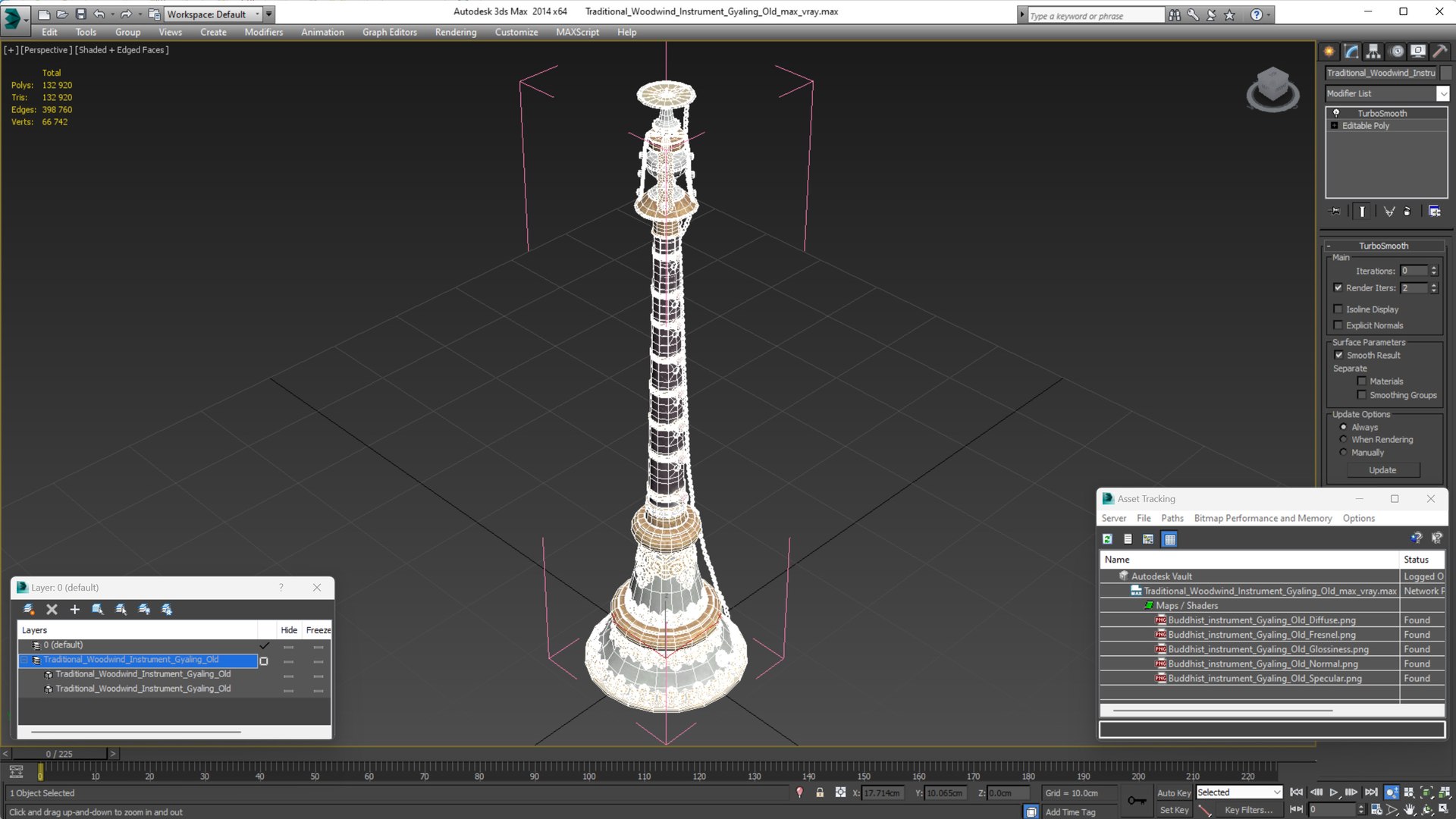 3D Traditional Woodwind Instrument Gyaling Old Model - TurboSquid 2090374