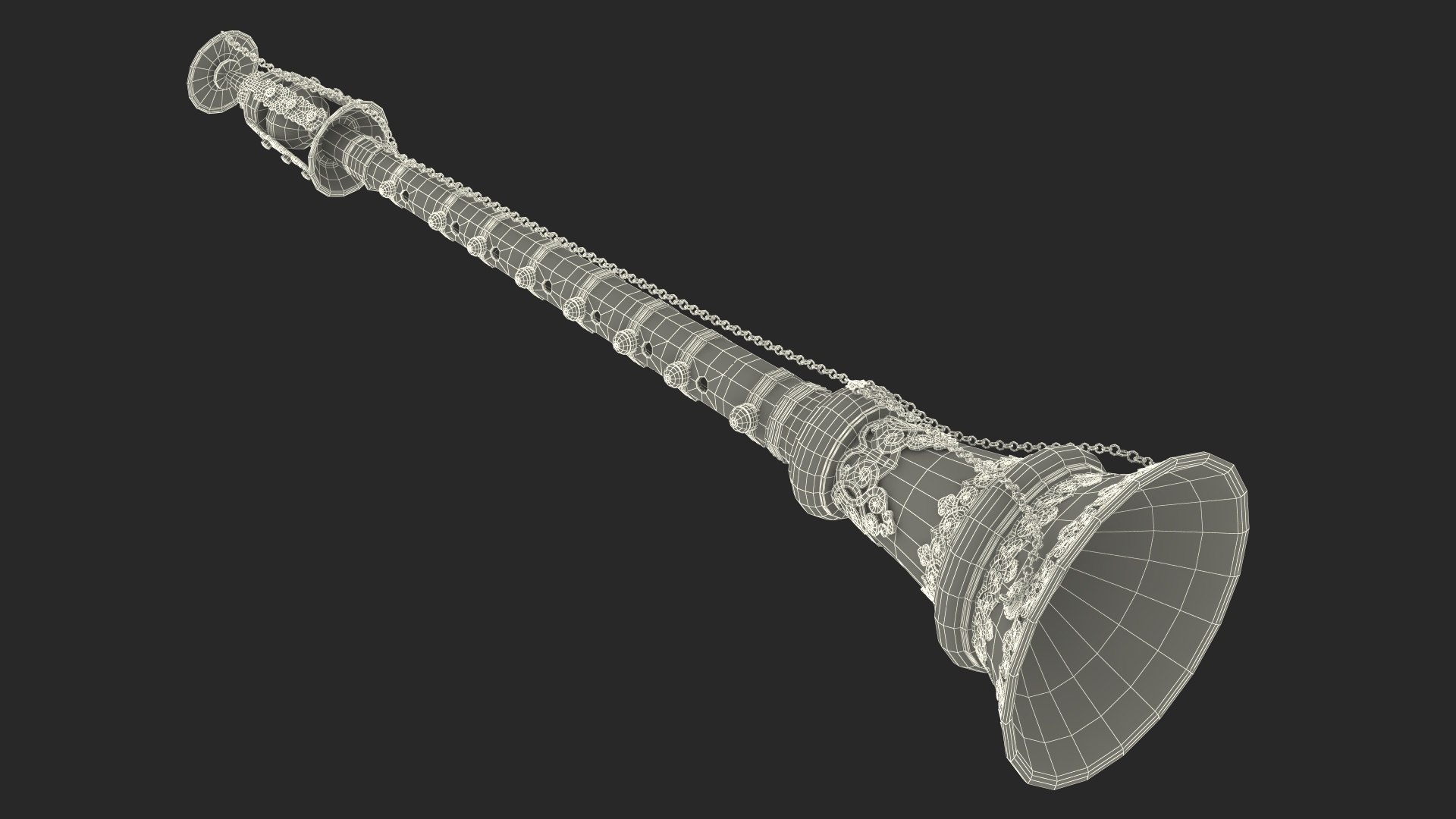 3D Traditional Woodwind Instrument Gyaling Old model - TurboSquid 2090374