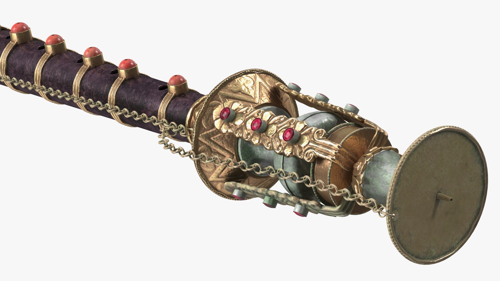 3D Traditional Woodwind Instrument Gyaling Old Model - TurboSquid 2090374