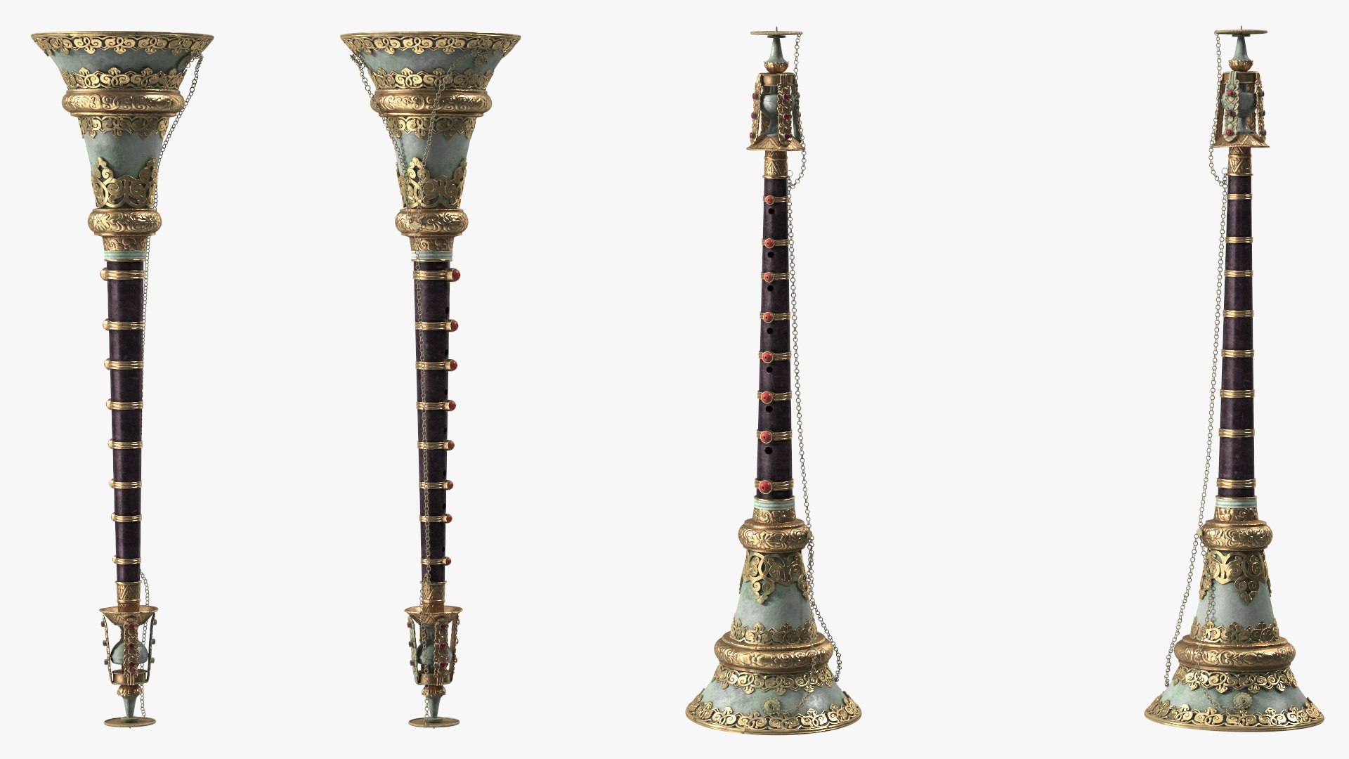 3D Traditional Woodwind Instrument Gyaling Old Model - TurboSquid 2090374