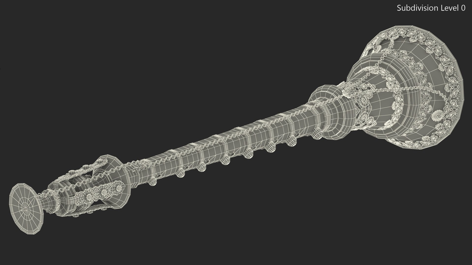 3D Traditional Woodwind Instrument Gyaling Old Model - TurboSquid 2090374