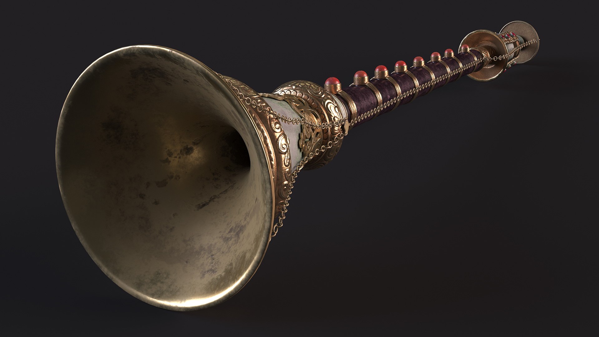 3D Traditional Woodwind Instrument Gyaling Old Model - TurboSquid 2090374