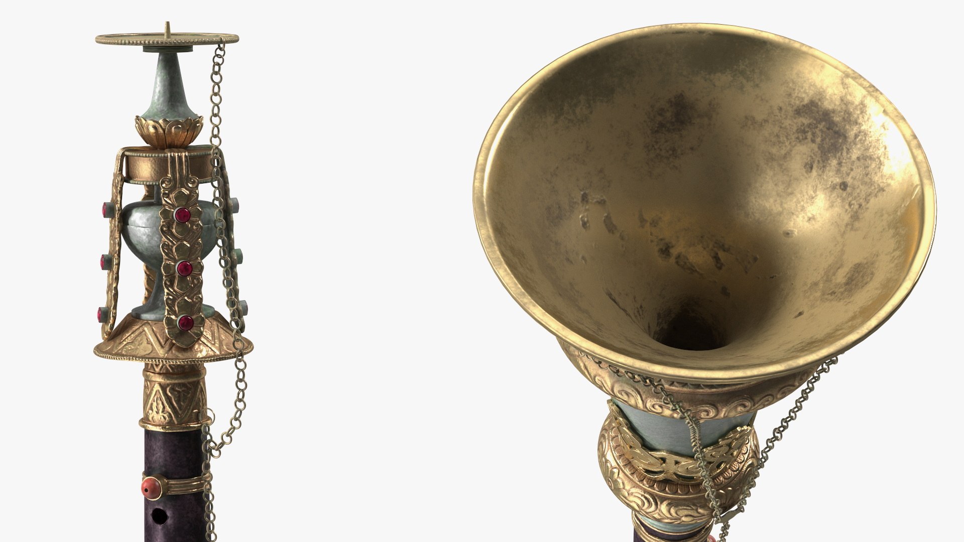 3D Traditional Woodwind Instrument Gyaling Old Model - TurboSquid 2090374