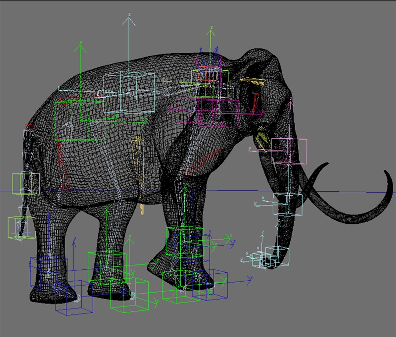 3d Mammoth Animation
