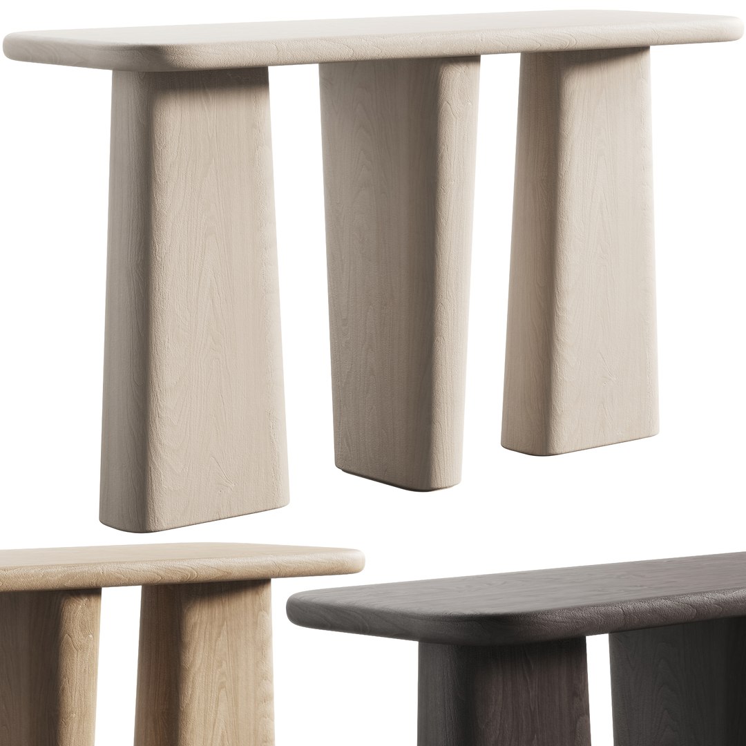 3D 135 Oak Console Japandi Style 3 Colors - TurboSquid 2038035