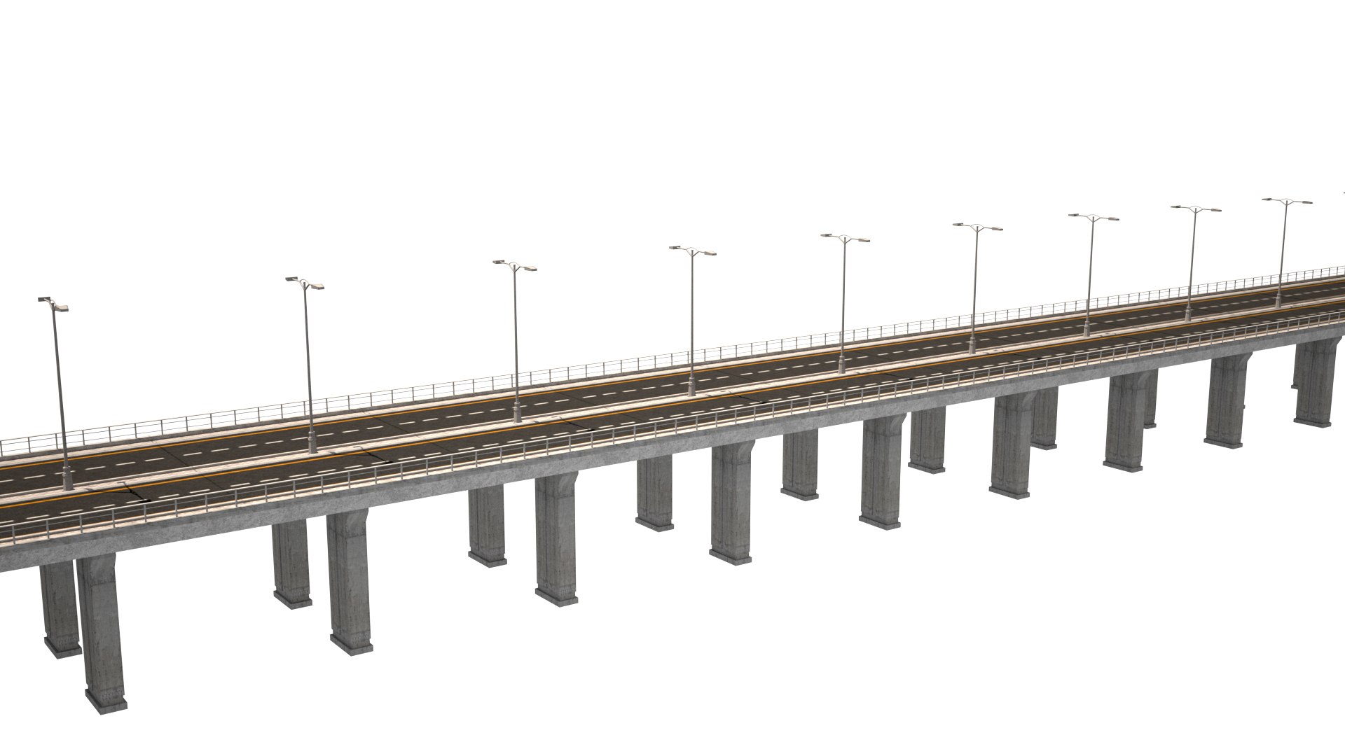 3D Highway Bridge Road Model - TurboSquid 1505643