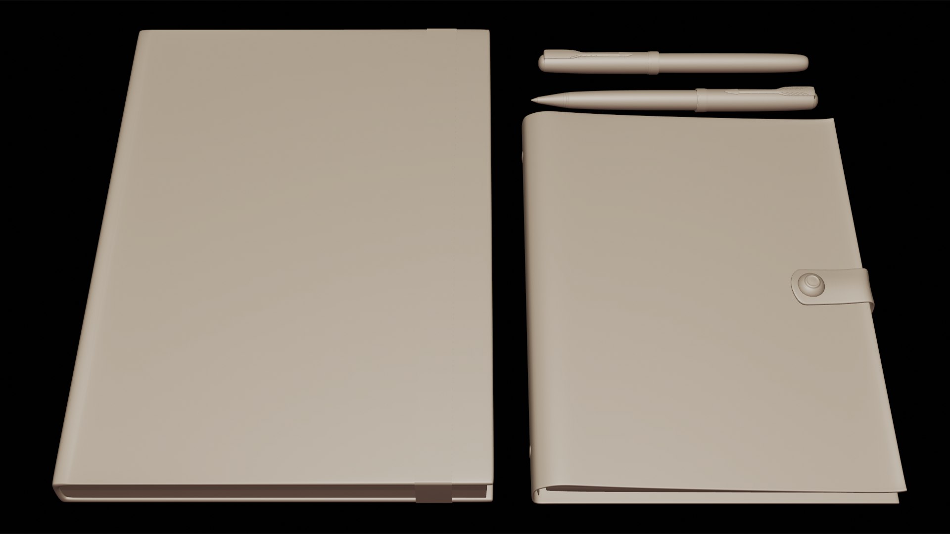 Notebooks Pens Interior Office Model - TurboSquid 1634237