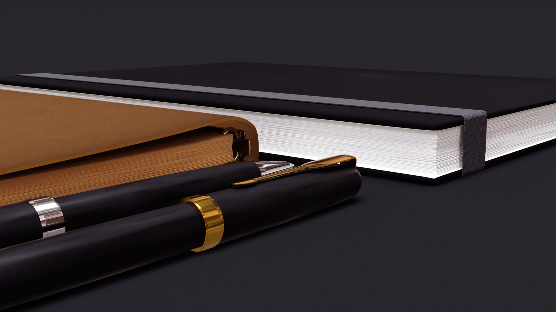 Notebooks Pens Interior Office Model - TurboSquid 1634237