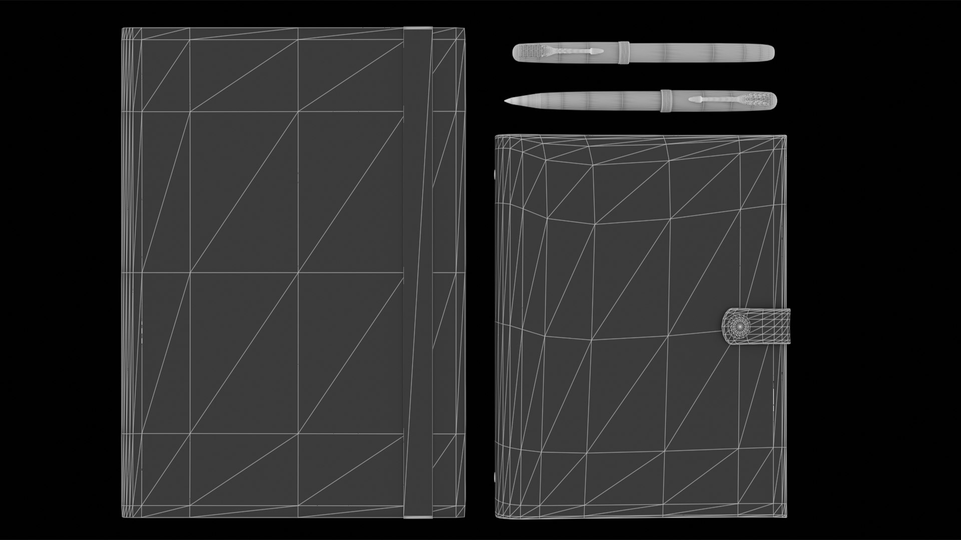 Notebooks Pens Interior Office Model - TurboSquid 1634237