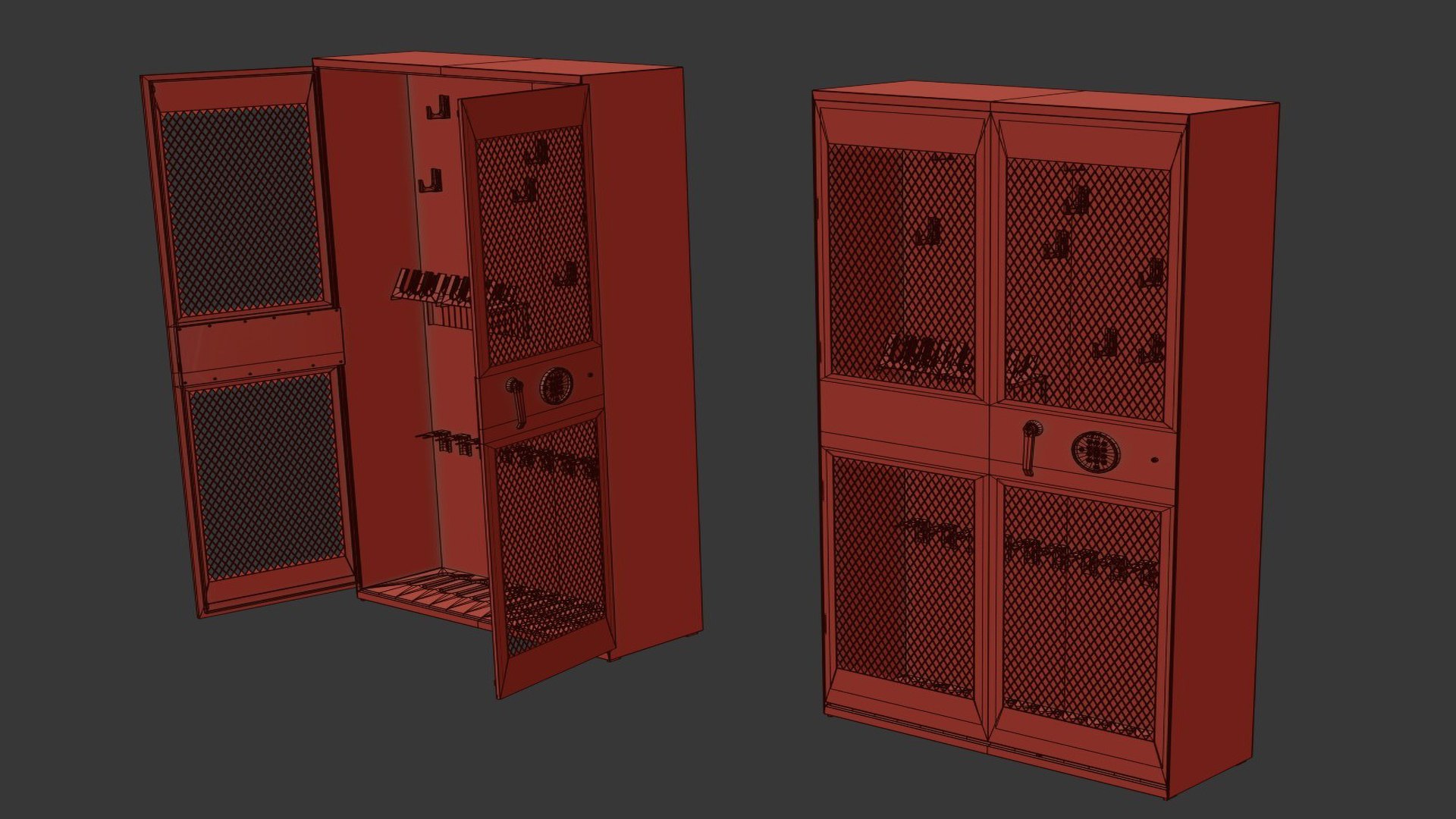 Military Gun Cabinet 3D Model - TurboSquid 2127030